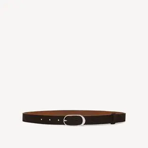 Theory Classic Oblong Belt In Suede