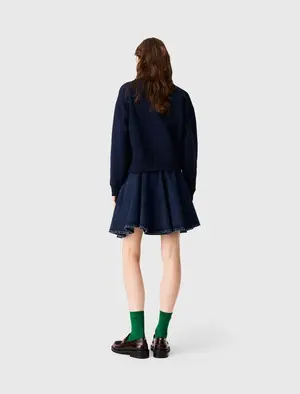 Maje Embroidered Logo Sweatshirt With Removable Collar