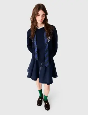 Maje Embroidered Logo Sweatshirt With Removable Collar