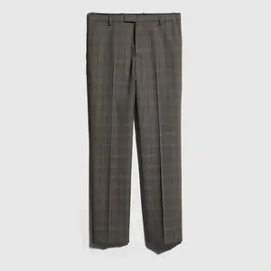 Gucci Prince Of Wales Wool Pants With Embroidery - Black