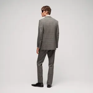 Gucci Prince Of Wales Wool Pants With Embroidery