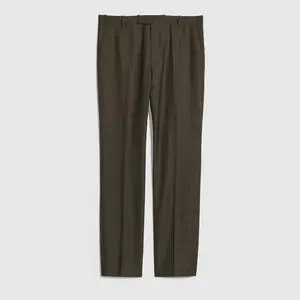 Gucci Prince Of Wales Wool Pants With Embroidery - Black