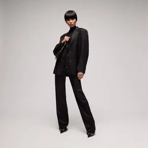 Gucci Pinstripe Wool Silk Pants