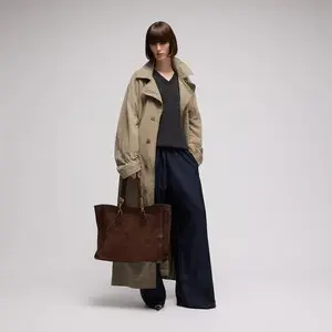 Gucci Bamboo Tote Large Bag Suede