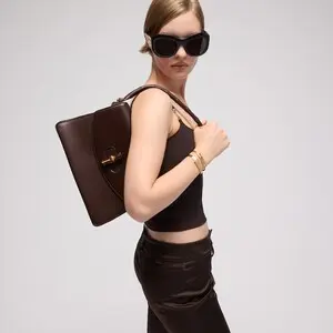 Gucci Bamboo Vendetta Medium Top Handle Bag Leather