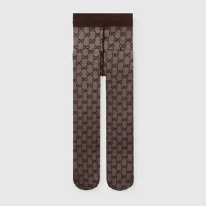 Gucci Gg Stretch Nylon Tights - Brown