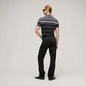 Gucci Striped Wool Polo Shirt With Embroidery