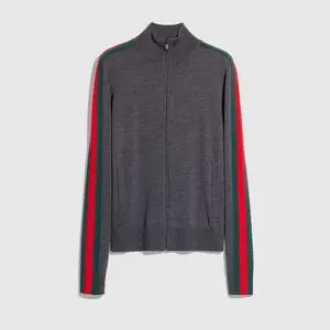 Gucci Fine Wool Zip Jacket With Web