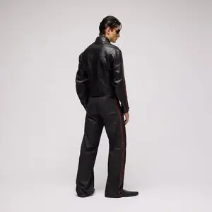 Gucci Coated Cotton Twill Denim Pants With Web