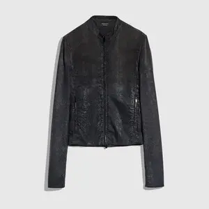 Gucci Cotton Viscose Jacket With Python Effect