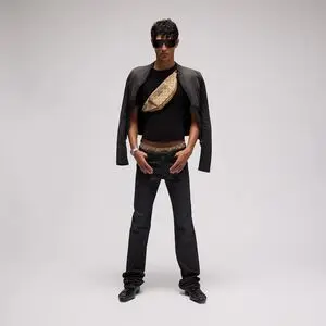 Gucci Cotton Viscose Jacket With Python Effect