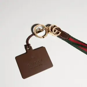 Gucci Lanyard Phone Holder With Web Nylon