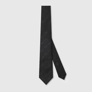 Gucci Silk Jacquard Neck Tie - Black