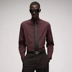 Gucci Silk Jacquard Gg Motif Neck Tie - Black