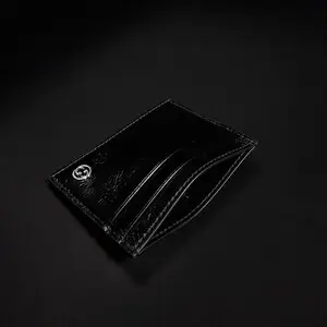 Gucci Card Case With Interlocking G Leather