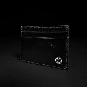 Gucci Card Case With Interlocking G Leather