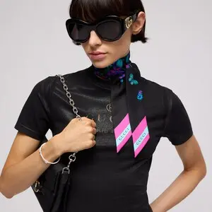 Gucci Printed Silk Ribbon
