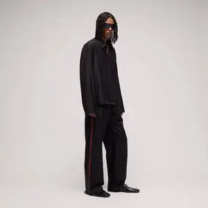 Gucci Silk Poplin Leisure Pants With Web