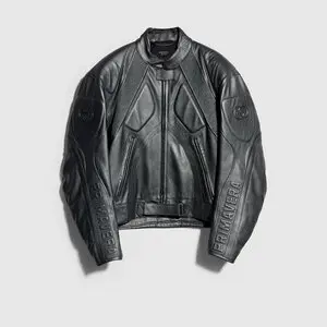 Gucci Grainy Laminated Bull Leather Jacket