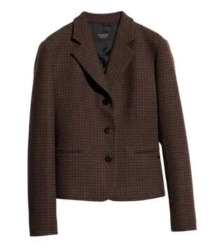 Gucci Gingham Wool Jacket - Brown