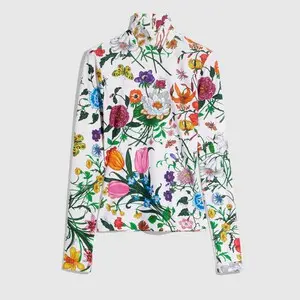 Gucci Printed Nylon Jersey Turtleneck Top Ready-to-wear