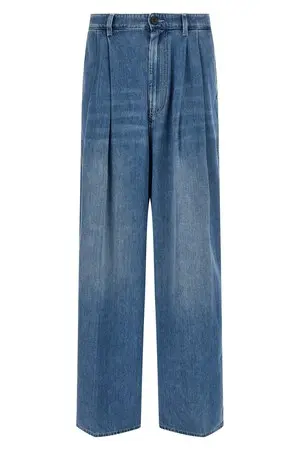 Marni Double Pleated Wide-leg Jeans
