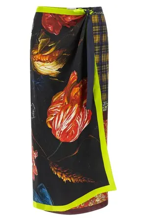 Dries Van Noten Wrap Sarong Skirt - Multi