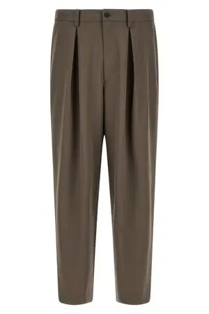 SSSTEIN Wide-leg Wool Gabardine Trousers - Brown
