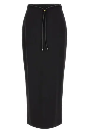 Agnona Skirt With Drawstring Belt - Black