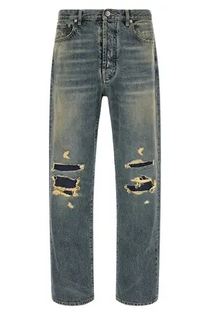 MAISON MARGIELA Distressed Straight Leg Denim Trousers