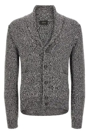 Brioni Shawl Collar Cardigan In Pure Virgin Wool