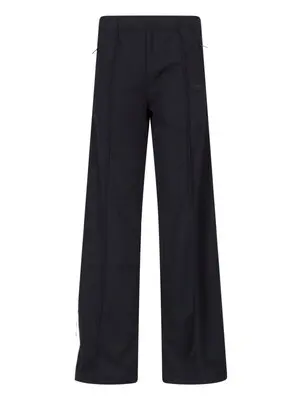 COURREGES Wide Leg Sweatpants With Contrast Detail - Black