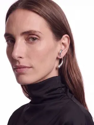 PANCONESI Sculptural Earrings - Silver