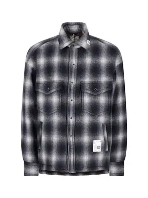 Mihara Yasuhiro Plaid Wool Shirt - Black
