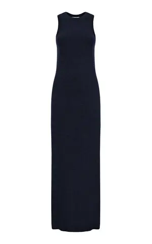 Malo Luxury Cashmere Maxi Dress - Blue