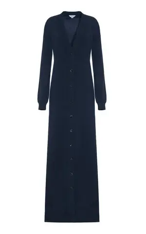 Malo Long Cashmere Cardigan - Navy