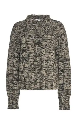 Malo Virgin Wool-cashmere Mock Turtleneck Sweater - Multi