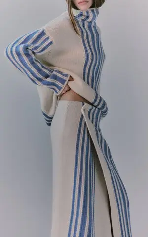 Malo Virgin Wool-cashmere Intarsia Wrap Skirt