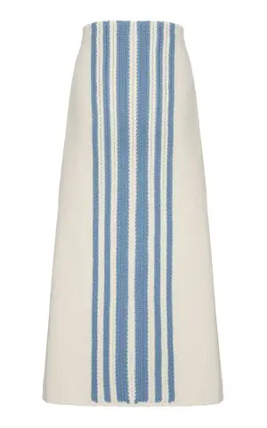 Malo Virgin Wool-cashmere Intarsia Wrap Skirt