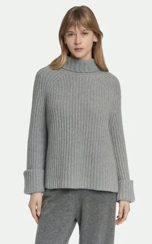 Malo Ribbed Raglan Cashmere Turtleneck