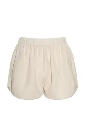 Malo Piqué Virgin Wool-silk Shorts