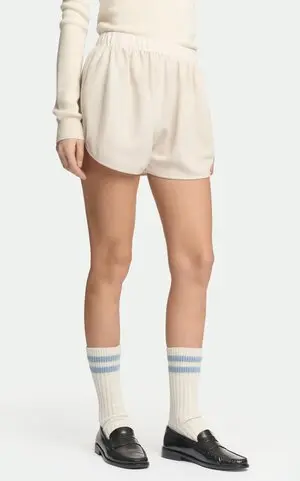 Malo Piqué Virgin Wool-silk Shorts