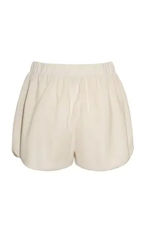 Malo Piqué Virgin Wool-silk Shorts