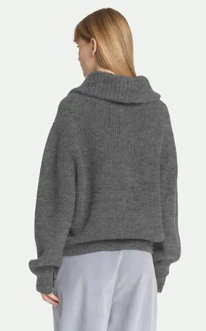 Malo Quarter Zip Ribbed Cashmere Sweater