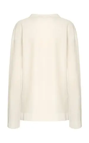 Malo Piqué Virgin Wool-silk Wide-necked Jumper