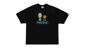 A BATHING APE X Disney Donald Duck Baby Milo Relaxed Fit Tee Shirt - Black