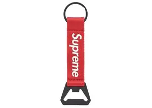 Supreme Bottle Opener Webbing Keychain - Red