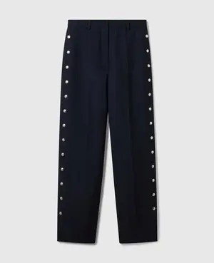 Stella McCartney Snap Detail Tailored Trousers - Navy