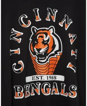 Junk Food Clothing Cincinnati Bengals Glitter Boxy Ringer
