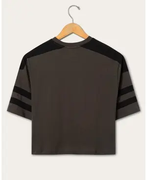 Junk Food Clothing Baltimore Ravens Striped Bling Crop Tee